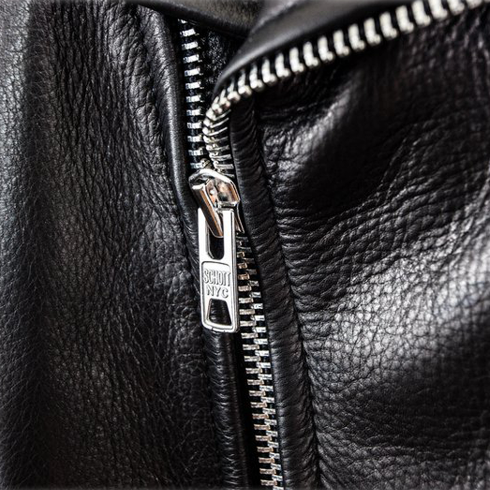 519 Waxy Natural Cowhide Perfecto Leather Jacket – Fontenelle Supply Co.