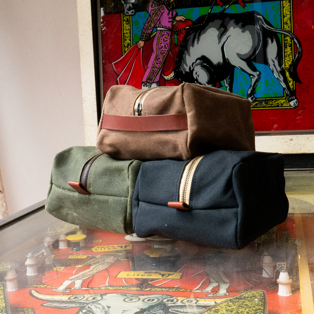 Waxed Canvas Dopp Bag – Fontenelle Supply Co.